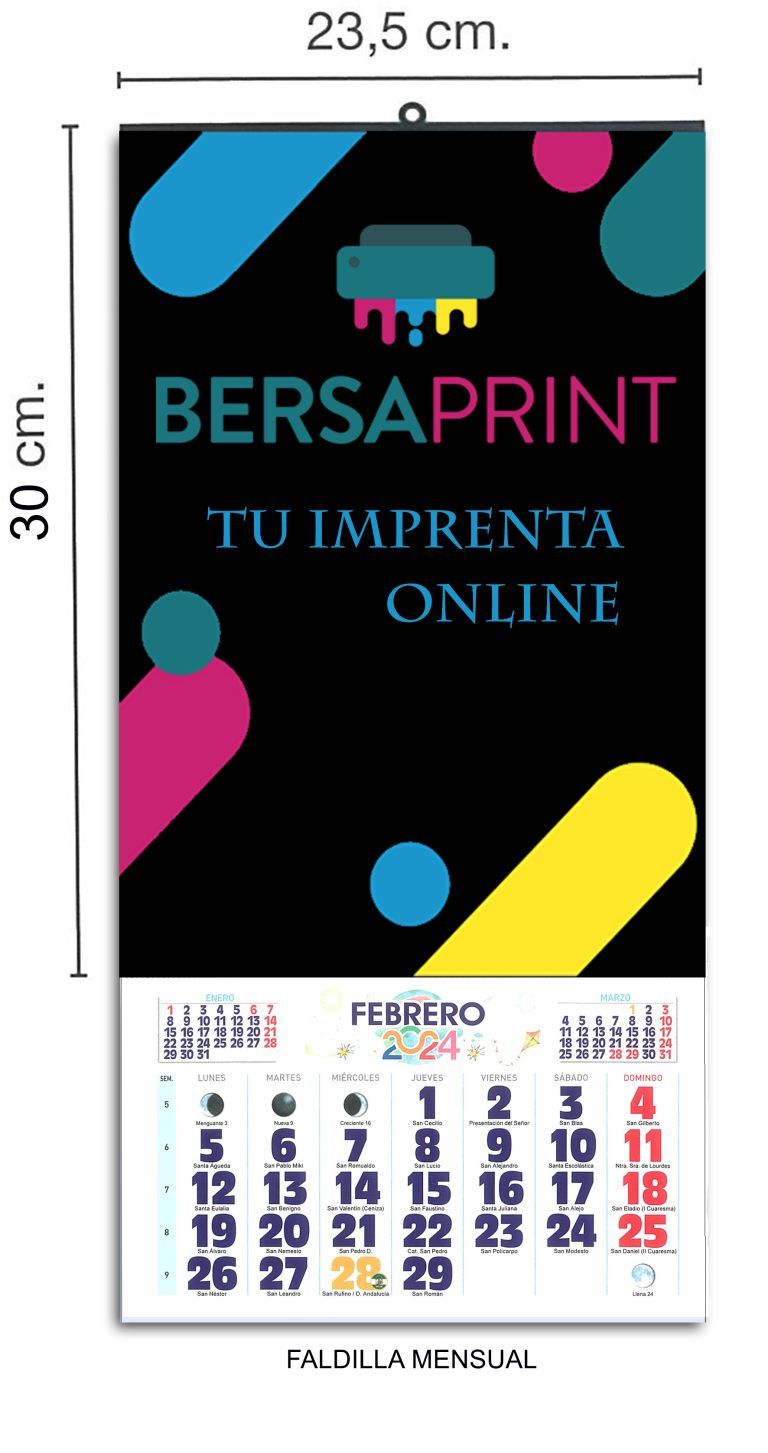 Calendarios de pared formato pequeño - BersaPrint